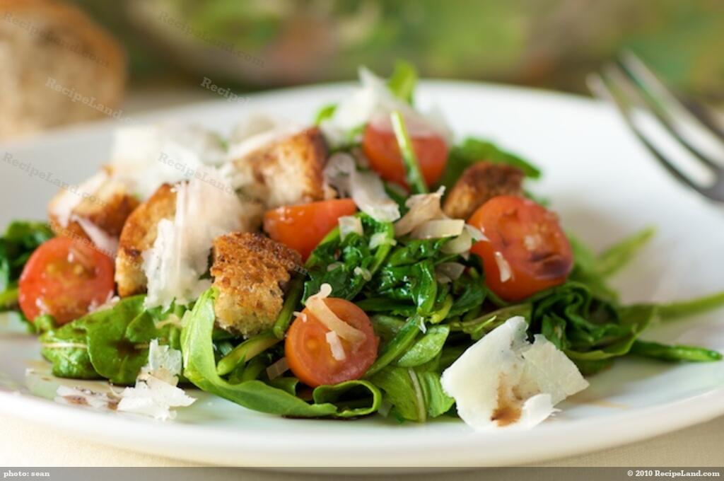 Warm Arugula Bread Salad Recipe